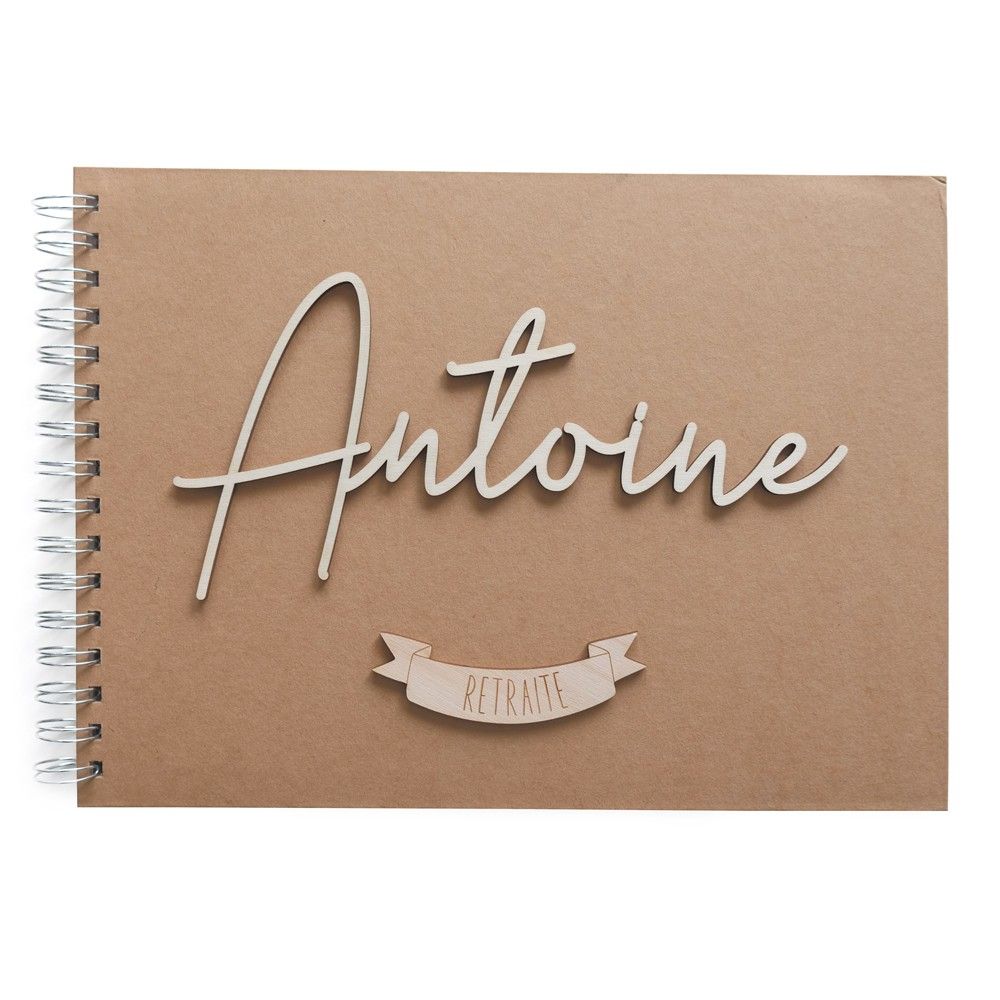 Livre d'or rectangle personnalisable "prénom"