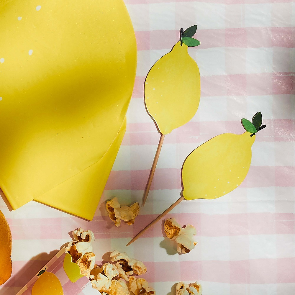 12 pics citron "garden party" - 13 cm